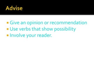 Advicing,persuading and arguing | PPT