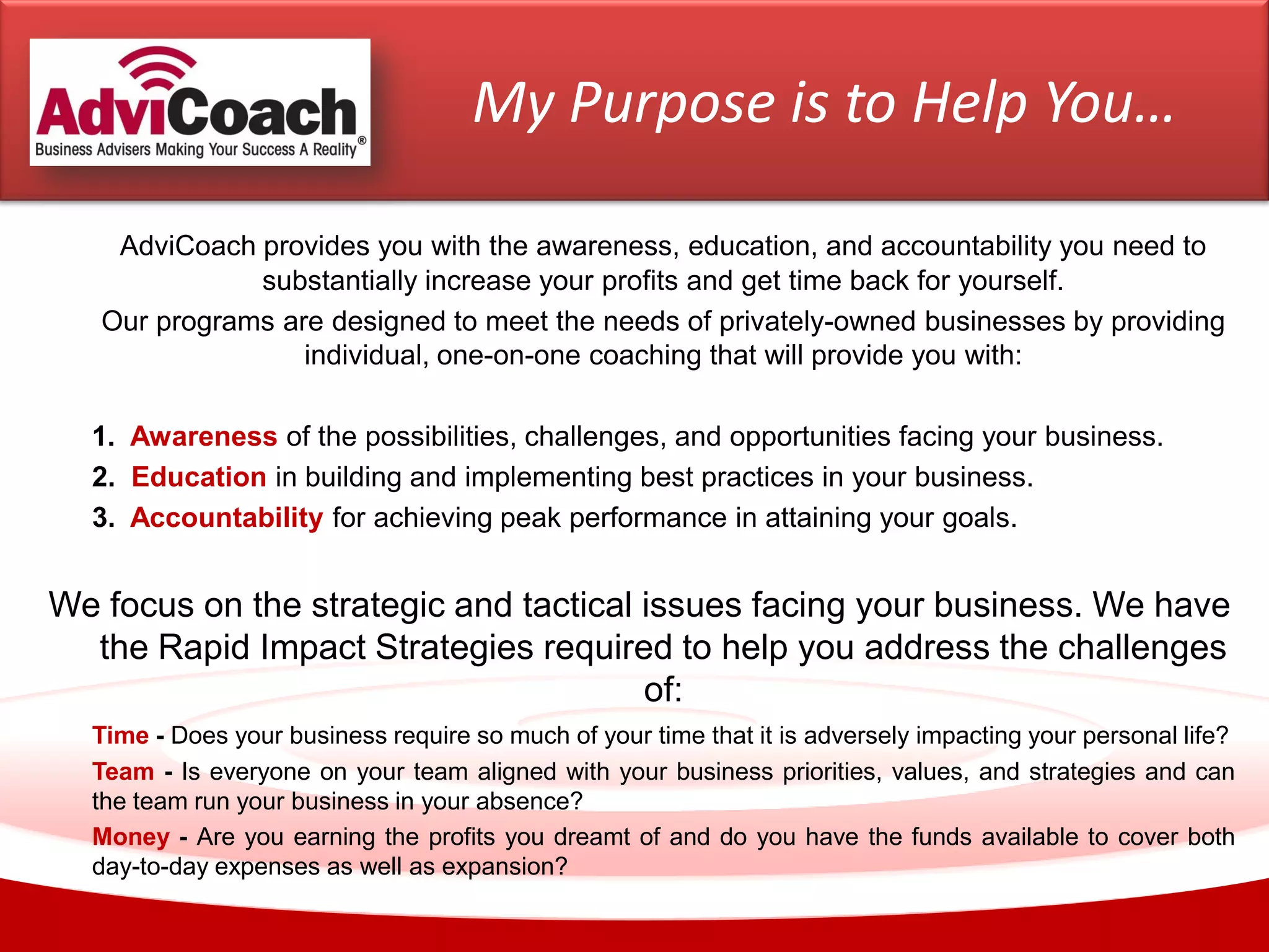 Advi Coach Introduction | PPT