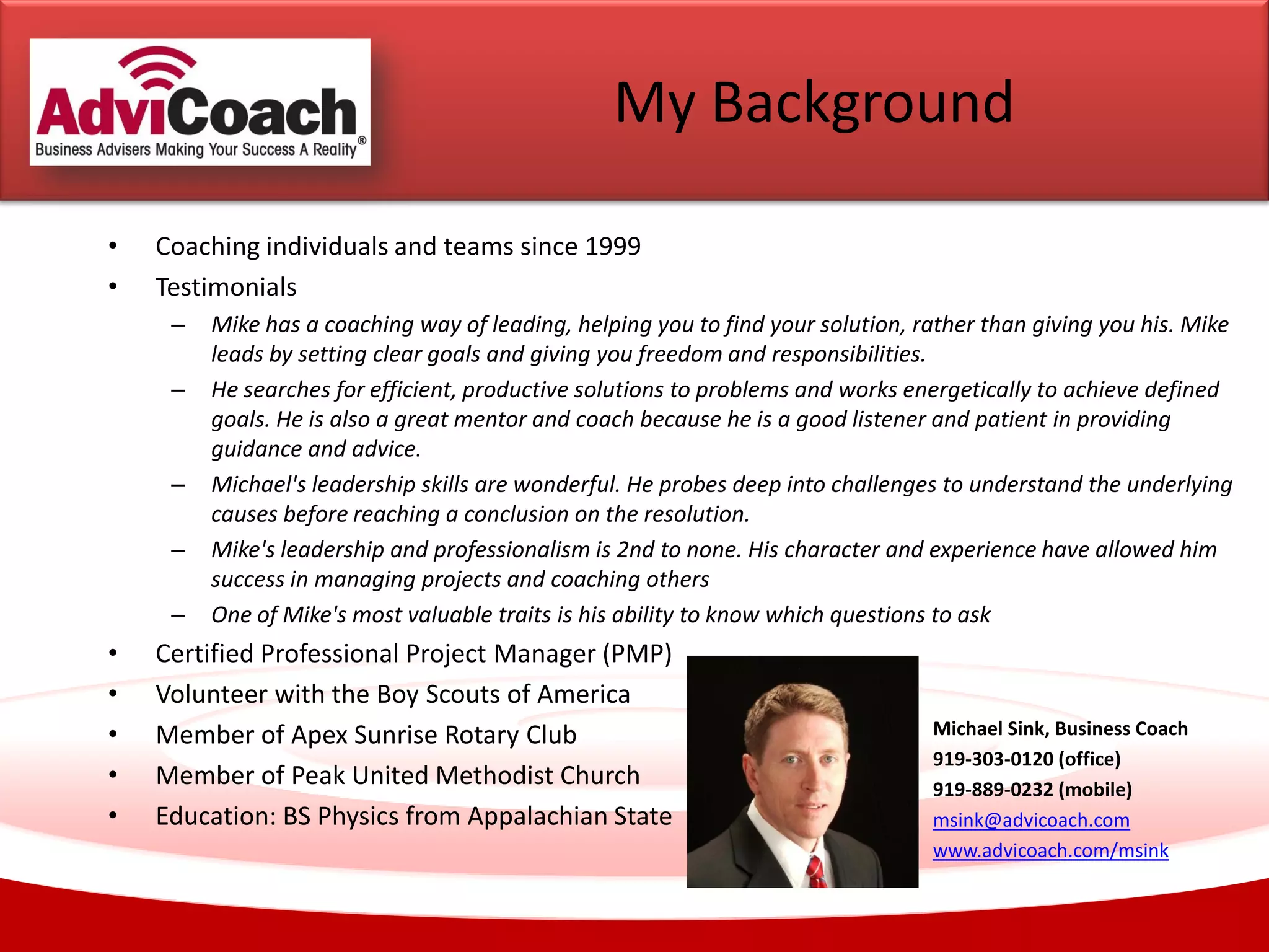 Advi Coach Introduction | PPT