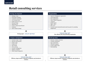 Advicum Consulting focus retail | PPT