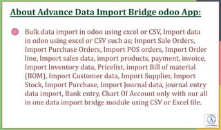 Advance Data Import Module for Odoo | PPTX