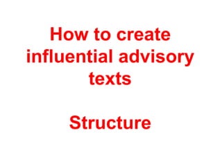 Advisory writing | PPT