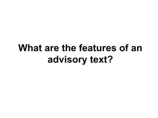 Advisory writing | PPT