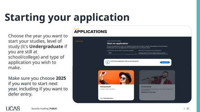 Applying through UCAS for the 2025 admissions cycle | PPTX