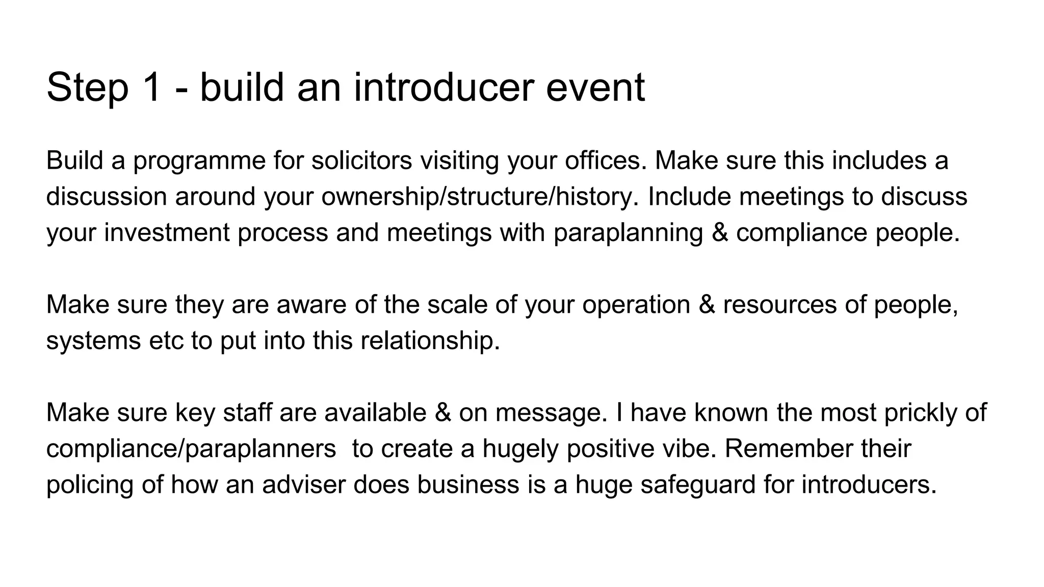 Adviser solicitor introducer relationships | PPTX