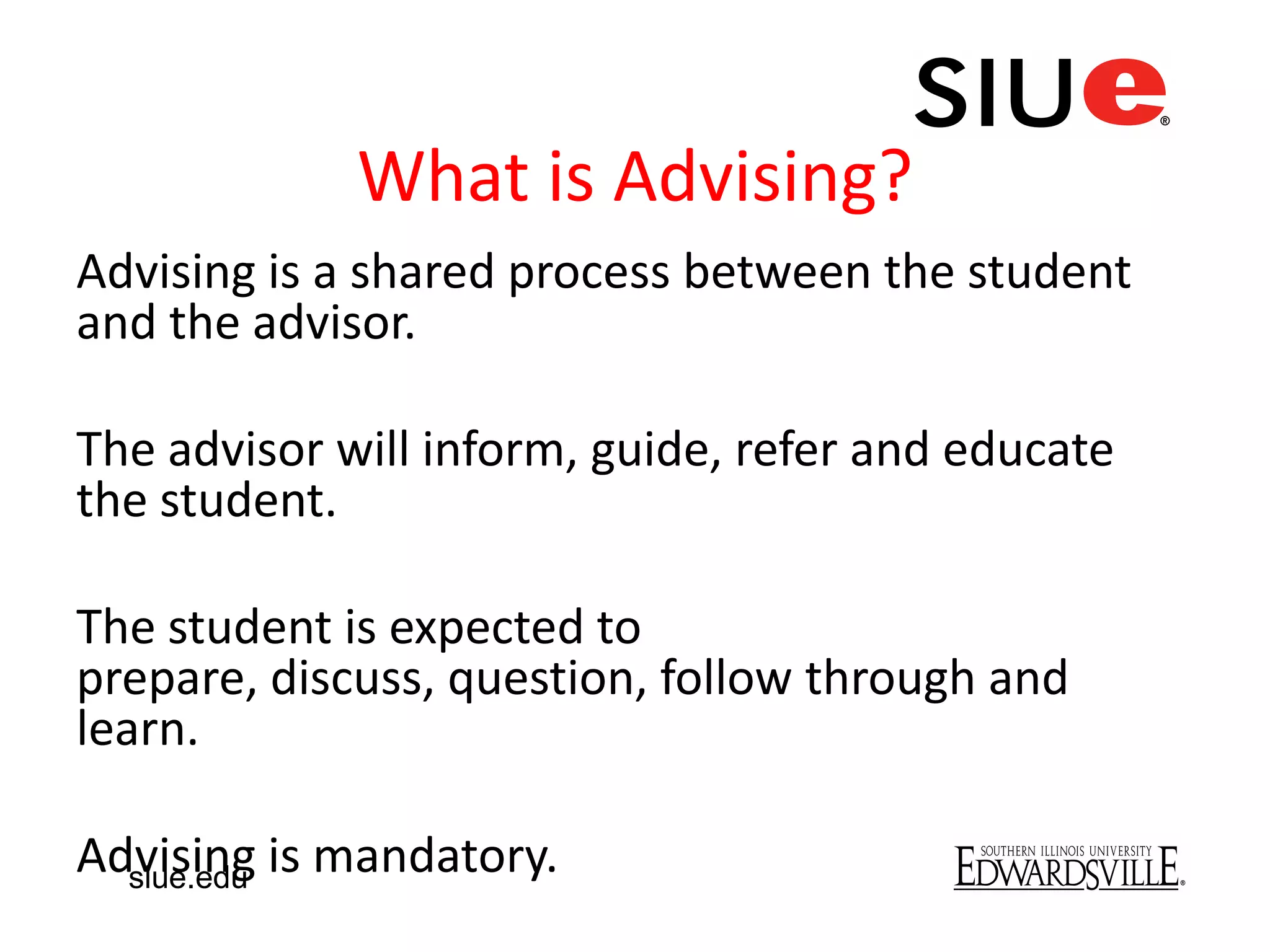 Advising 101 revised | PPTX