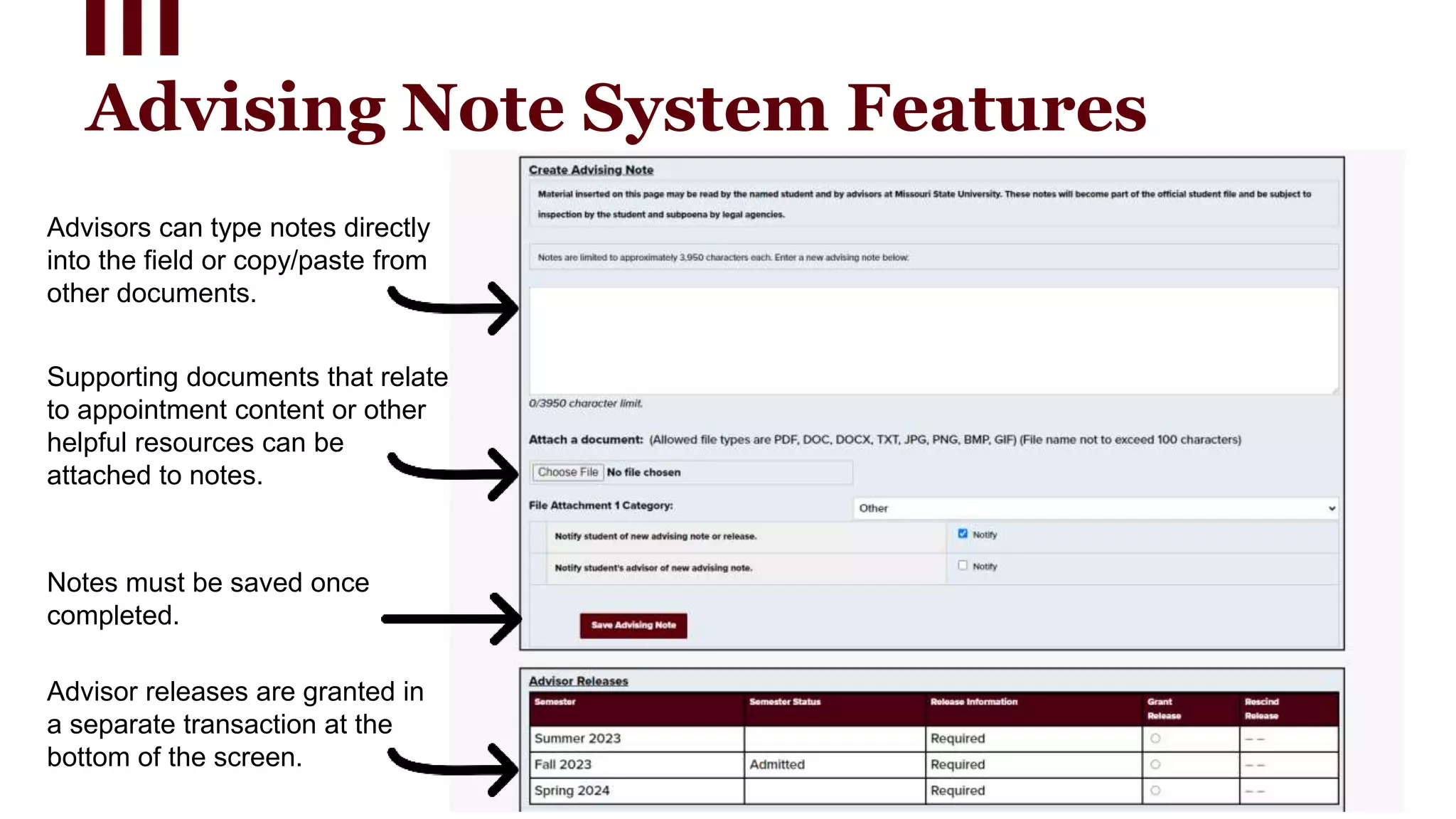 Documenting Advising Appointments | PPTX