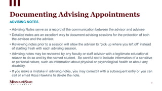 Documenting Advising Appointments | PPTX