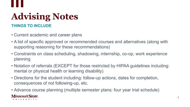 Documenting Advising Appointments | PPT