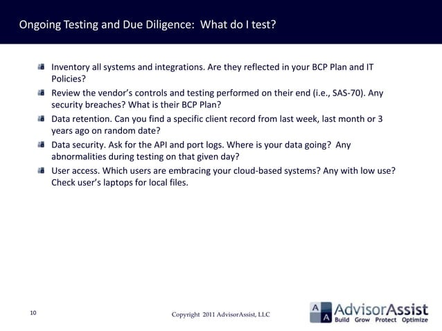 AdvisorAssist Presentation: Cloud Computing and Compliance For RIAs | PPTX