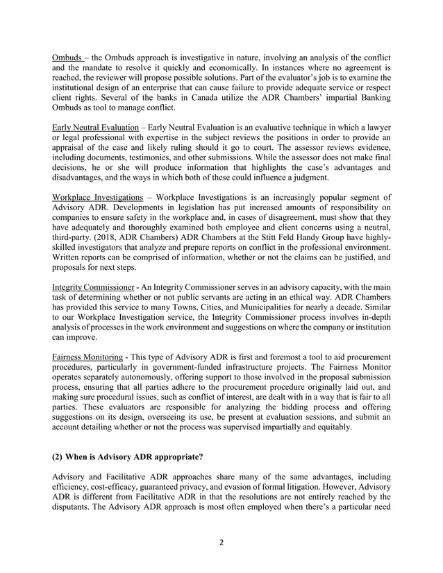 What is Advisory ADR? | PDF