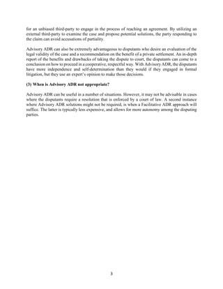 What is Advisory ADR? | PDF