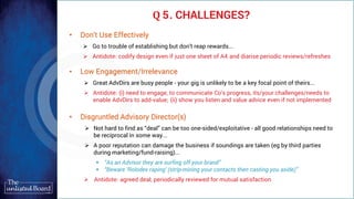 Advisory boards 5 Key Qs: Why? What? Who? How? Challenges? | PPTX