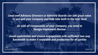 Advisory boards 5 Key Qs: Why? What? Who? How? Challenges? | PPT