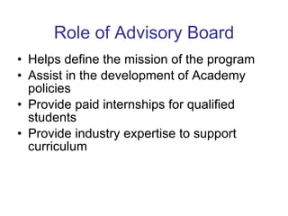 Advisory board structure summer 2008 | PPT