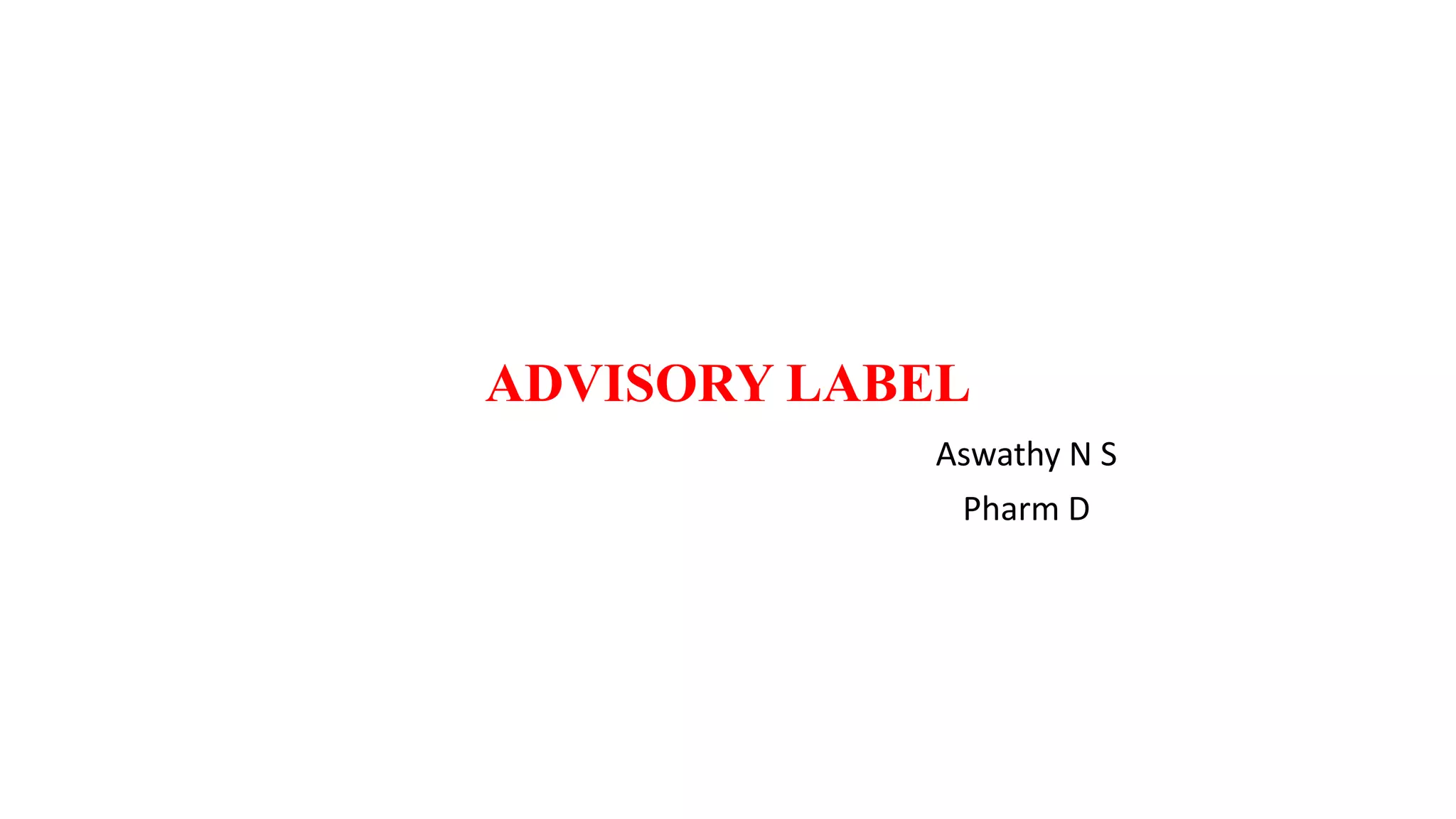 Advisory label | PPTX