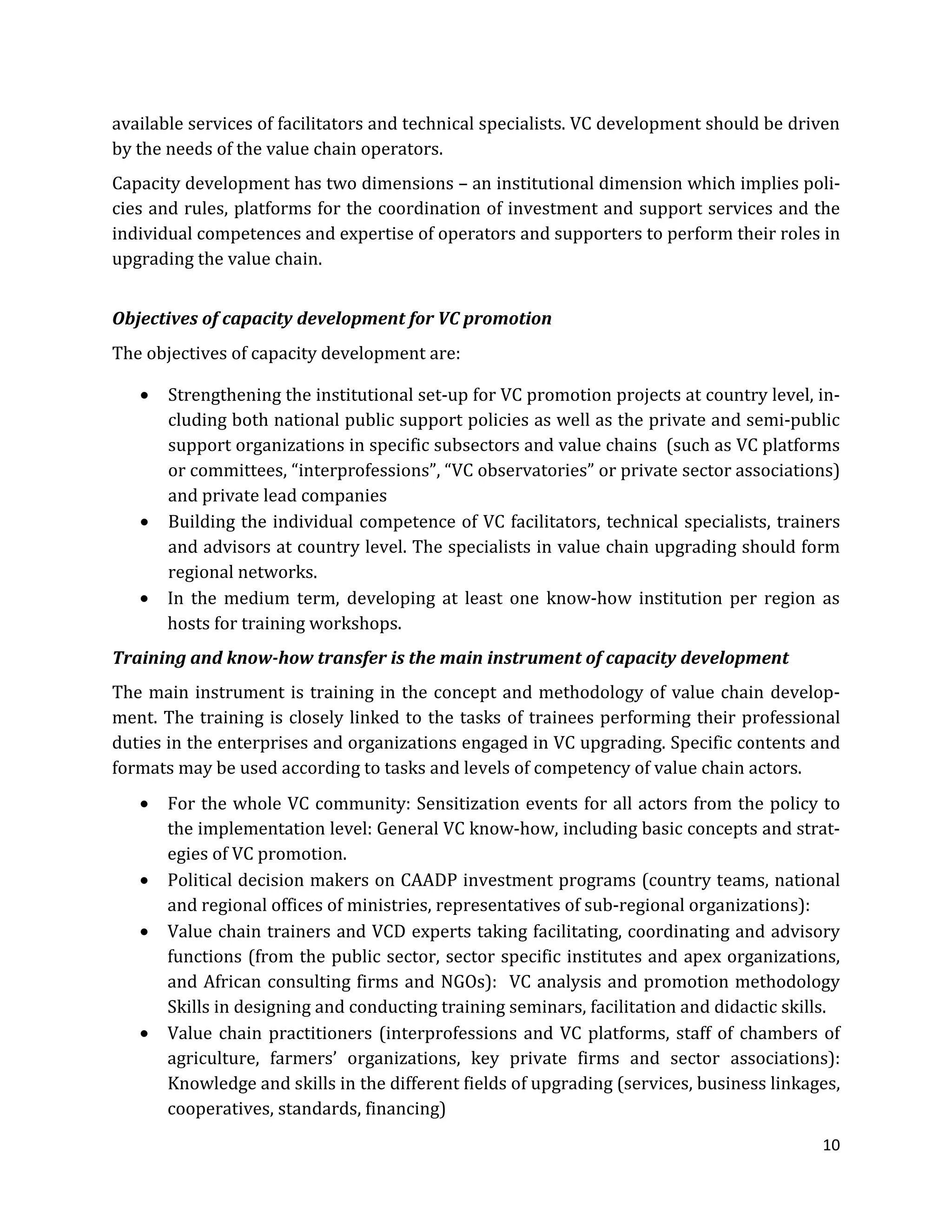 Advisory service capacity needs along the value chain | PDF