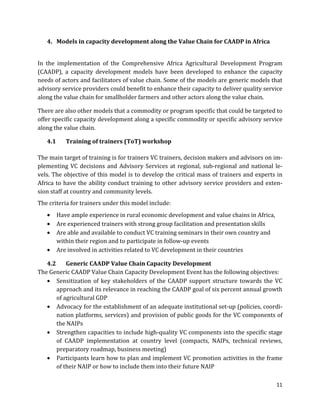 Advisory service capacity needs along the value chain | PDF