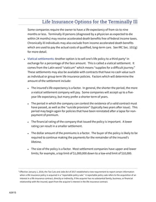 Terminally ill life insurance options | PDF