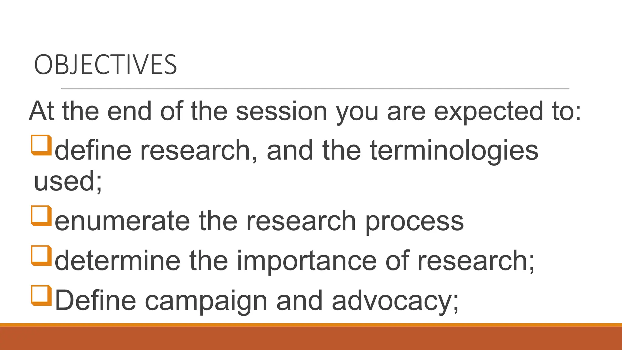 Language of Research, Campaigns and Advocacies | PPTX