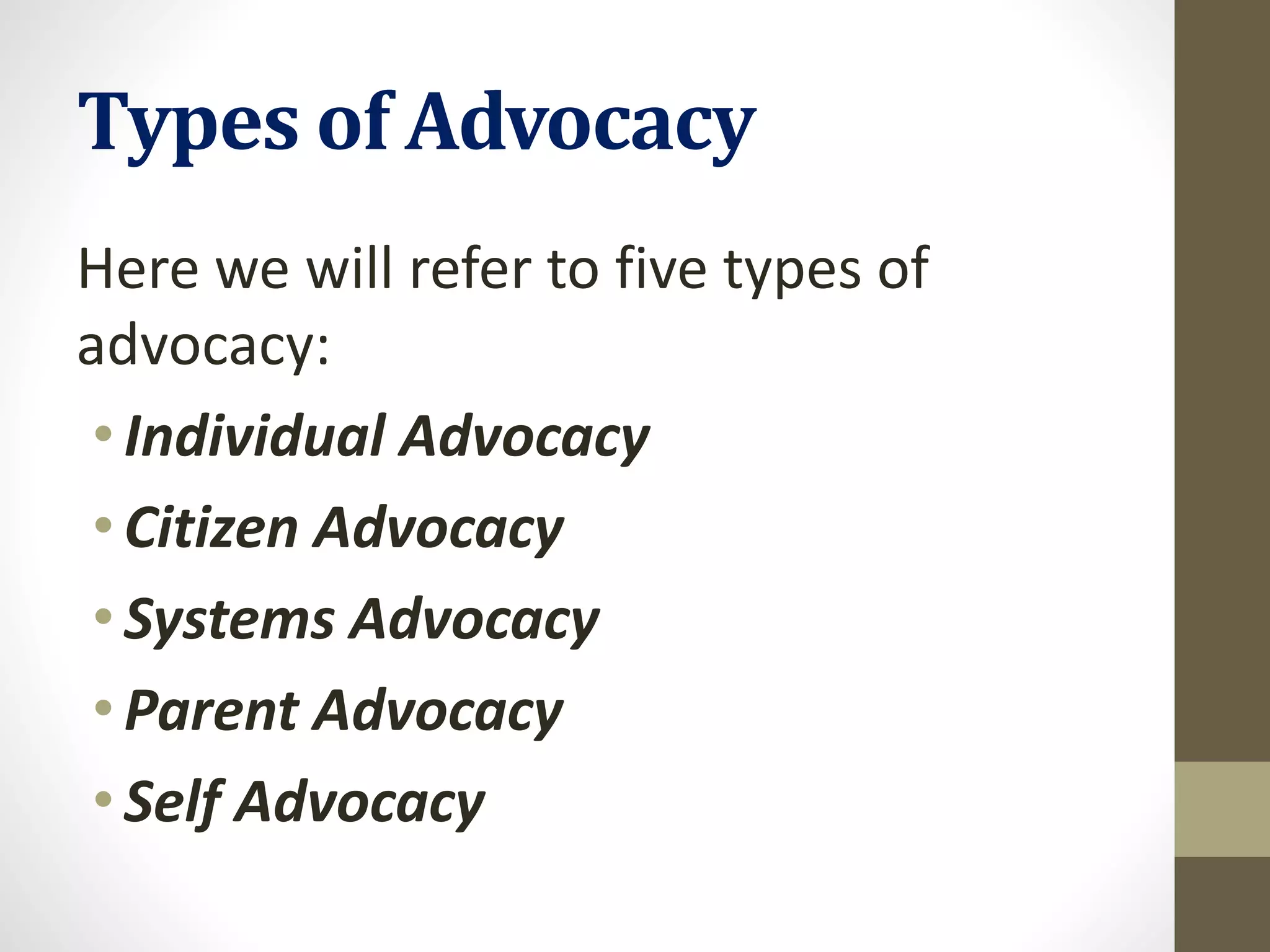 Advocacy | PPTX