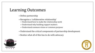 Advocacy: Building Campus/Community Partnerships | PPT