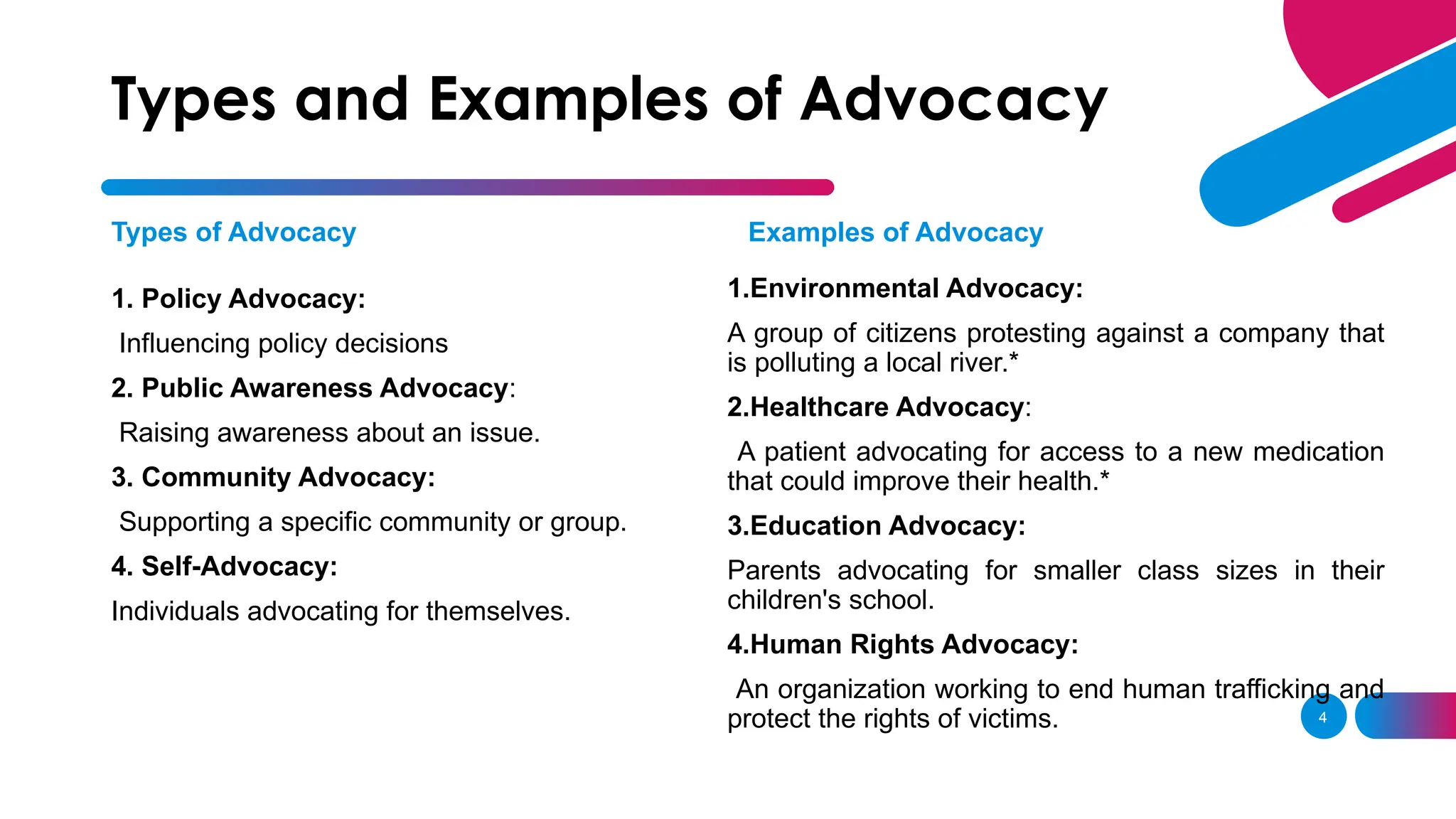 Advocacy and Activism ppt.pptx (policies) | PPTX