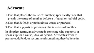 Advocacy and Community Organizing community.pptx