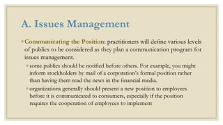 ADVOCACY AND OPINION-3.pptx, issue management, position | PPTX | Resume ...