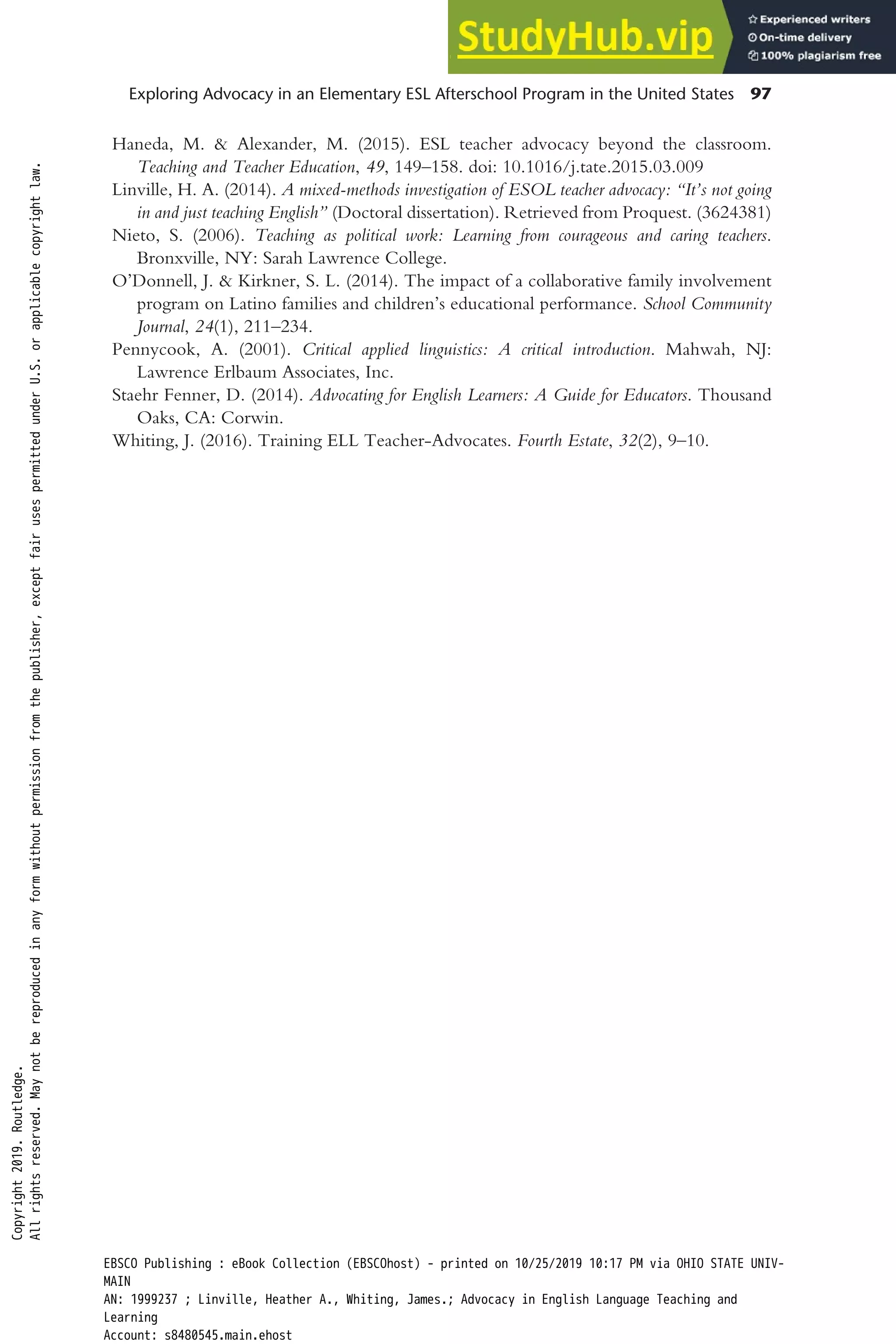 ADVOCACY IN ENGLISH LANGUAGE TEACHING AND LEARNING | PDF