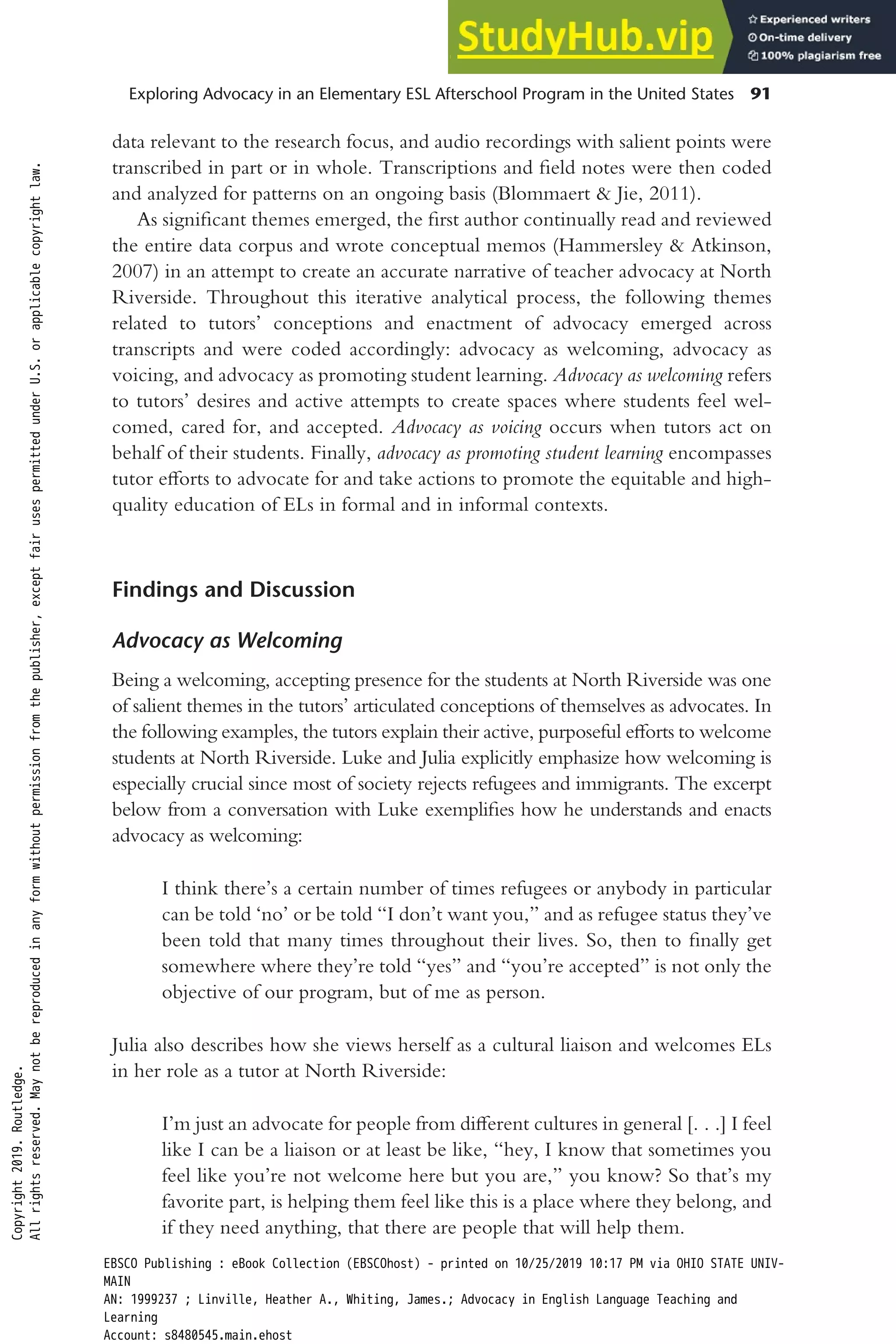 ADVOCACY IN ENGLISH LANGUAGE TEACHING AND LEARNING | PDF