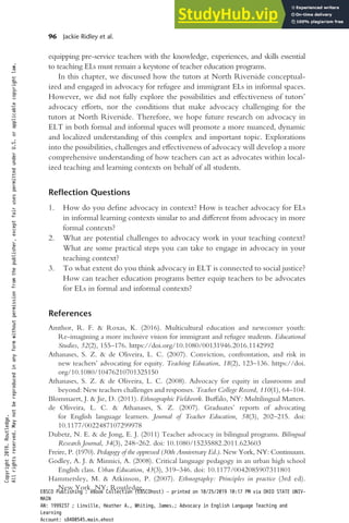 ADVOCACY IN ENGLISH LANGUAGE TEACHING AND LEARNING | PDF