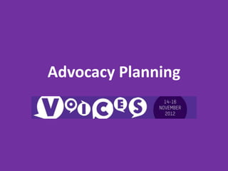 Advocacy planning cycle | PPTX