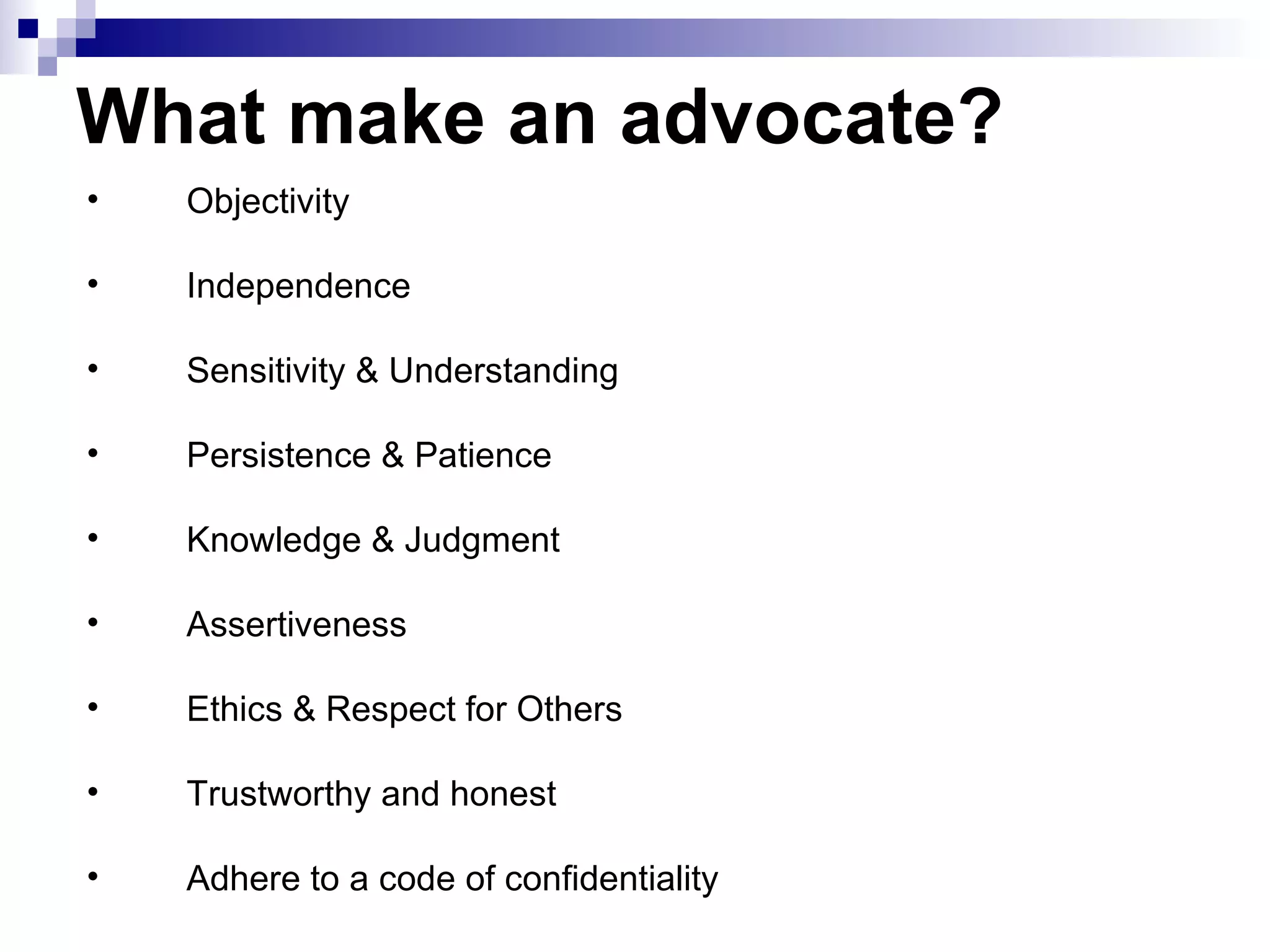 Advocacy Techniques | PPT