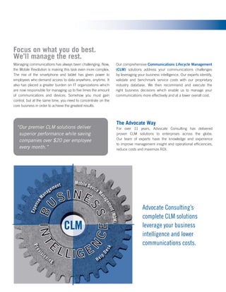 Advocate Consulting - Communications Lifecycle Management | PDF