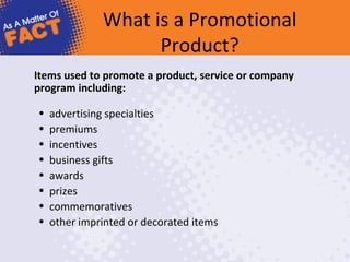 Promotional Products Work | PPT