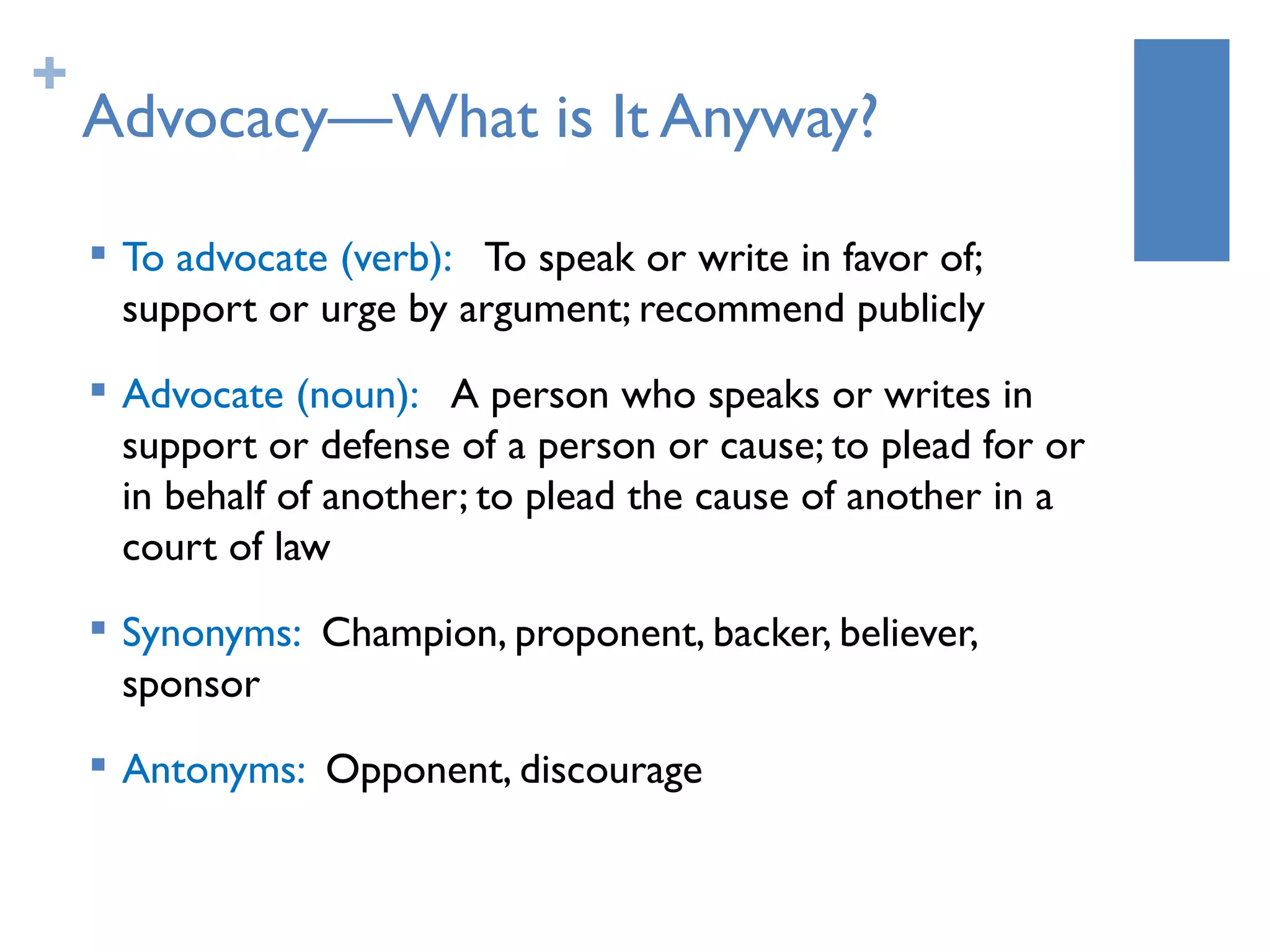 Advocating for change | PPT