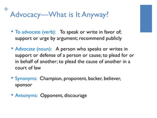Advocating for change | PPT