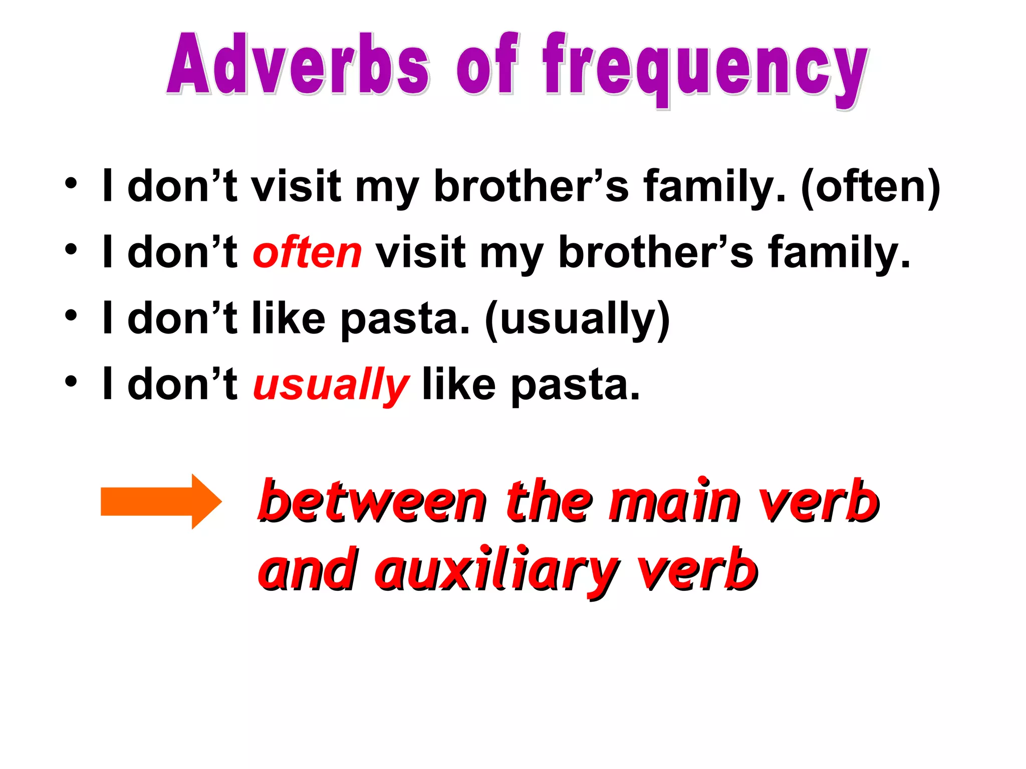 Adverbs of frequency | PPT