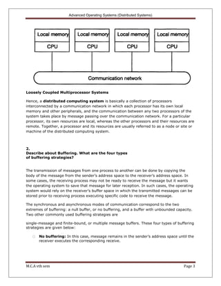 Advance Operating Systems | DOCX