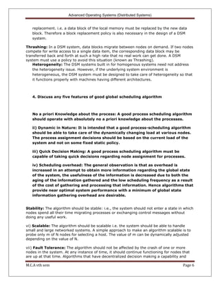 Advance Operating Systems | DOCX