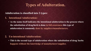 Adulteration | PPT