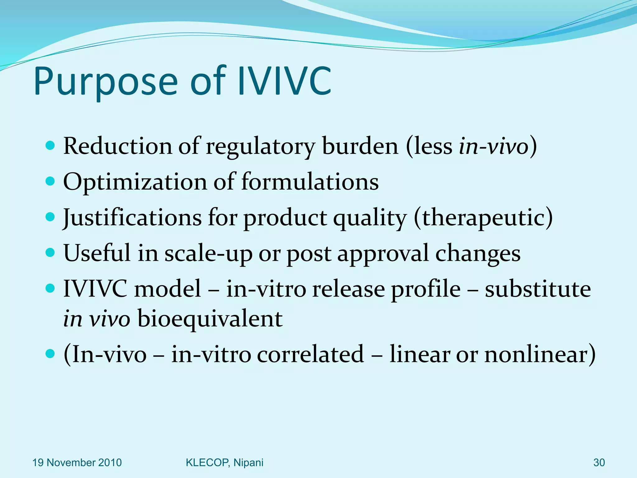 Drug Dissolution Bio Availability And Ivivc Development Ppt