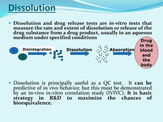DRUG DISSOLUTION, BIO-AVAILABILITY AND IVIVC DEVELOPMENT | PPTX