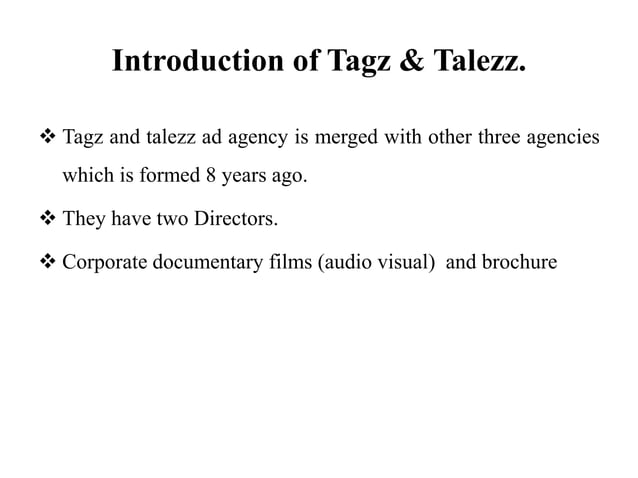 Interview of AD Agency BMM project | PPTX | Advertising Industry ...