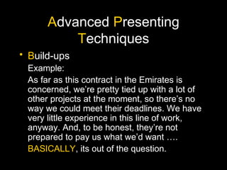 Advanced Presentation Techniques | PPT