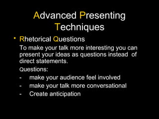 Advanced Presentation Techniques | PPT