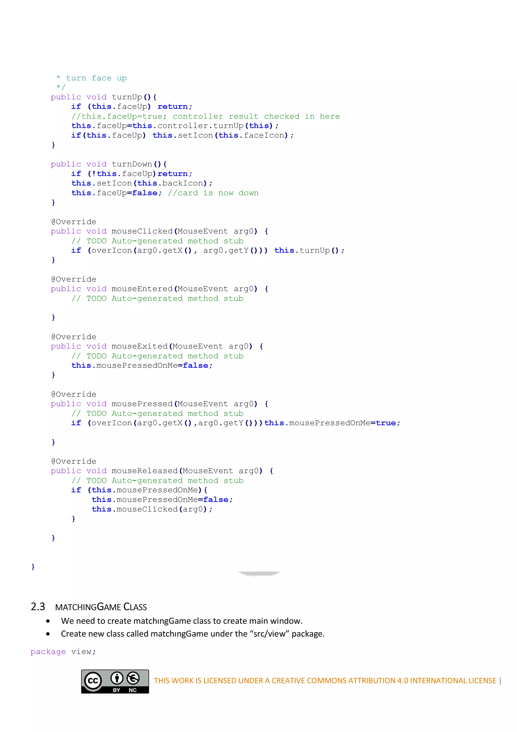 Matching Game In Java | PDF | Programming Languages | Computing