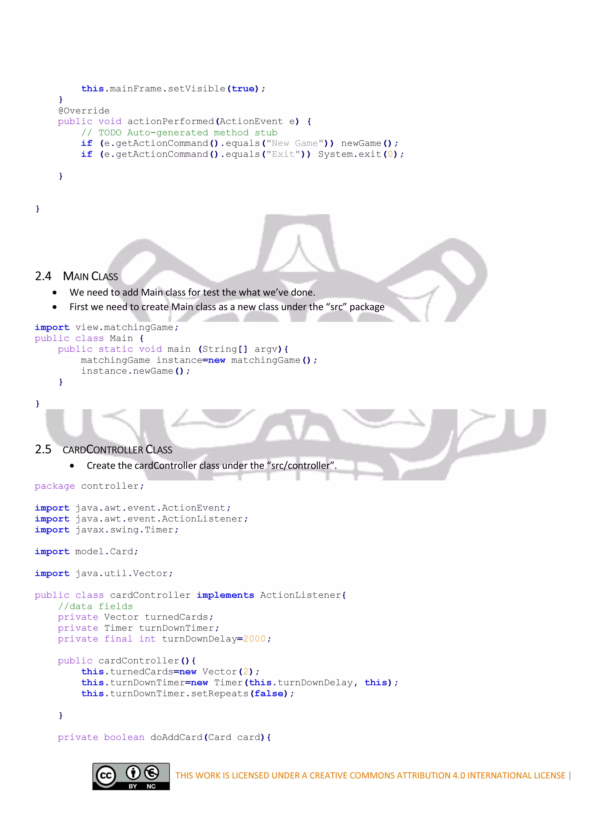 Matching Game In Java | PDF | Programming Languages | Computing