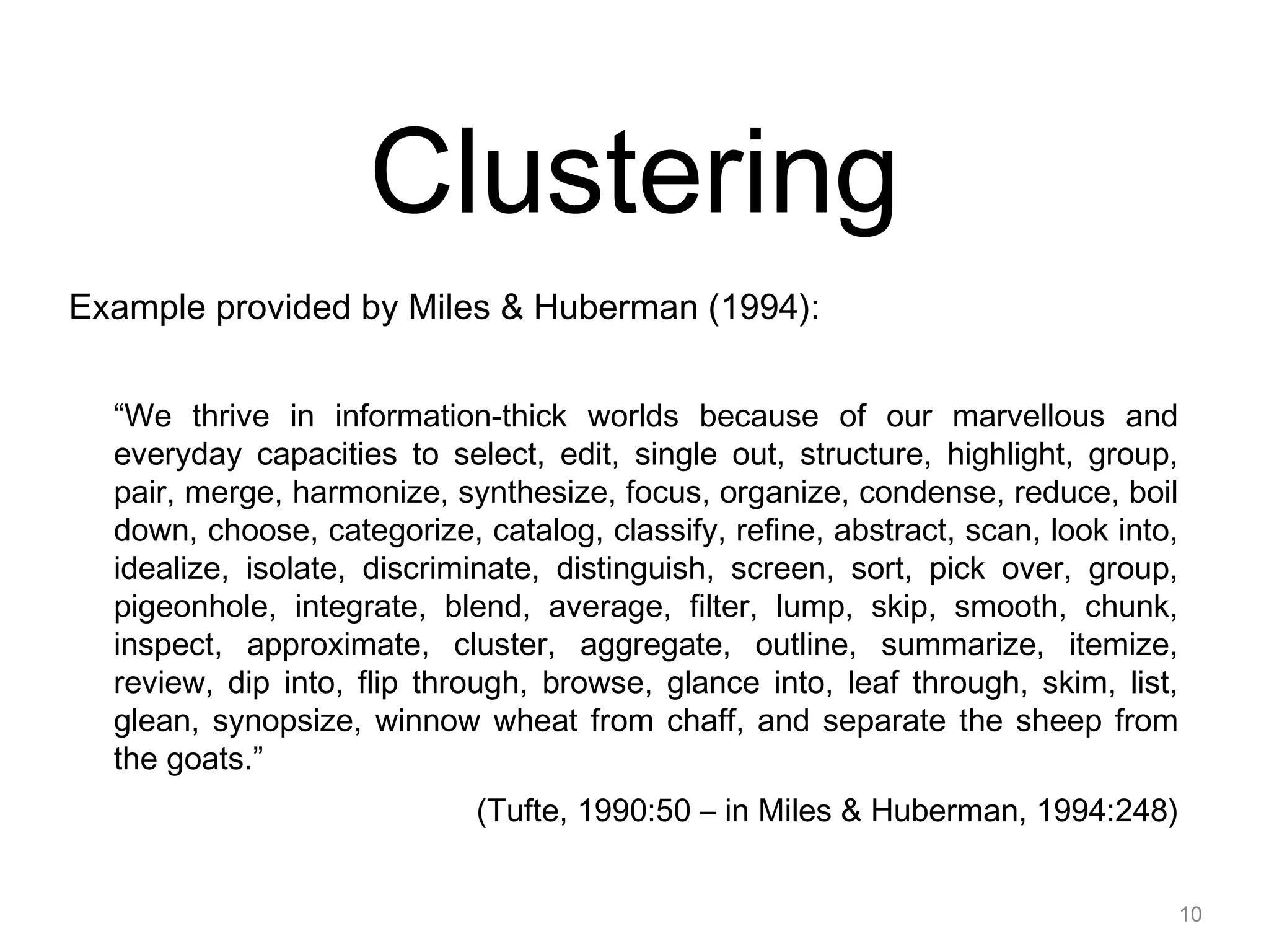 From first cycle to second cycle qualitative coding: "Seeing a whole" | PPT